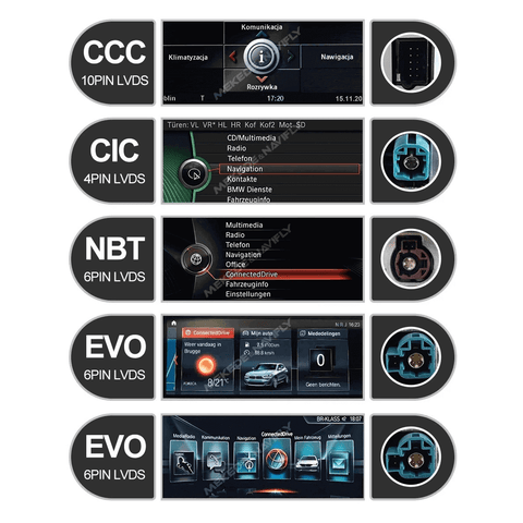 BMW 5-Serie GT F07 09-17 - 12,3" Radio m. Apple CarPlay og Android Aut ...